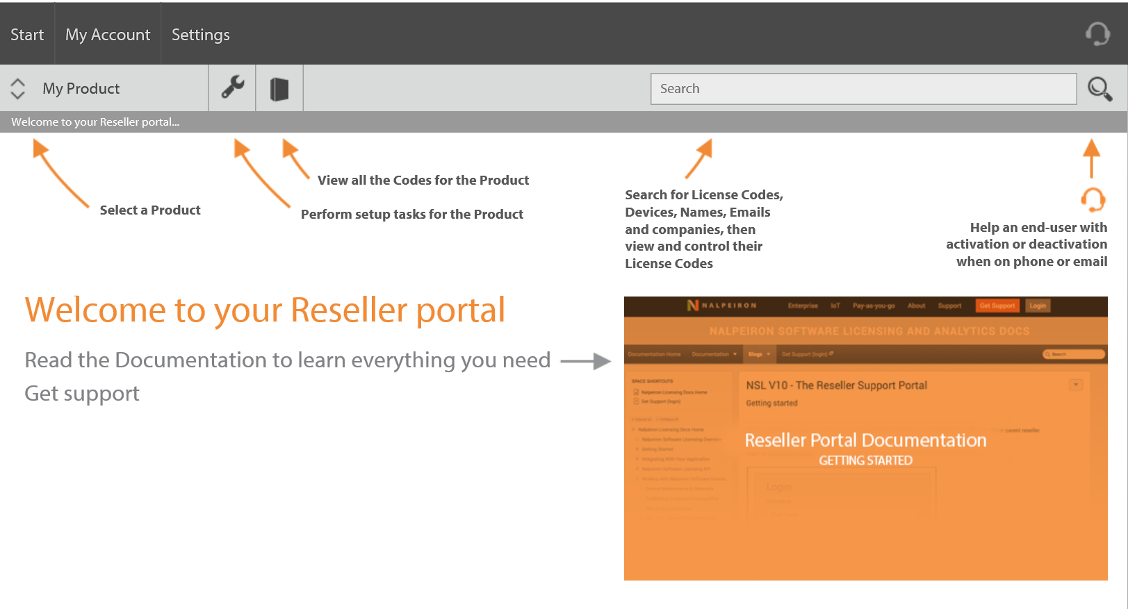 The Reseller Standard Portal – Support Center