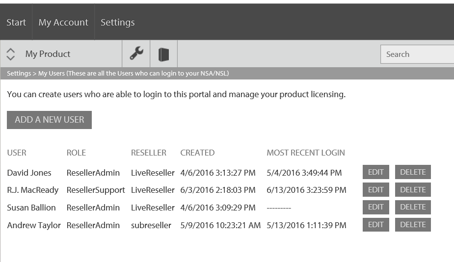 The Reseller Admin Portal – Support Center