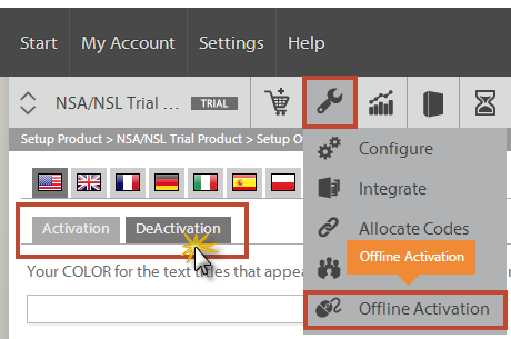 Offline Activation and Deactivation – Support Center