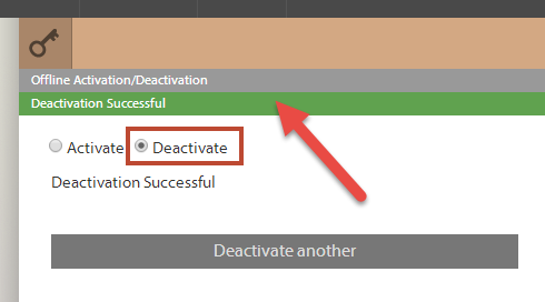 Offline Activation and Deactivation – Support Center