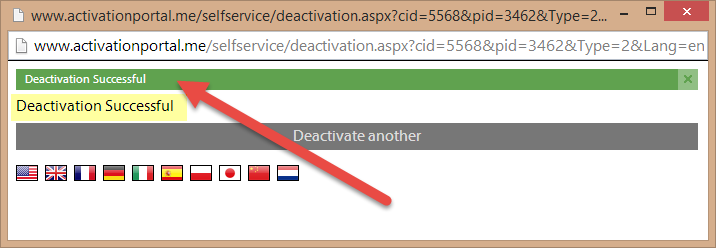 Offline Activation and Deactivation – Support Center