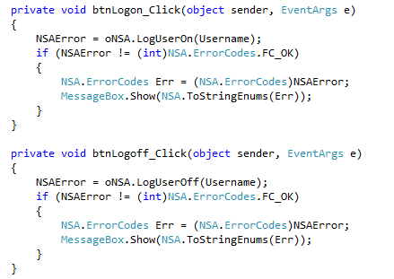 C# Function Calls / API – Support Center