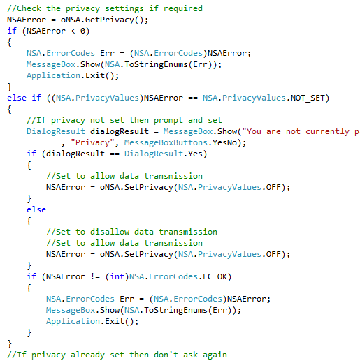 C# Function Calls / API – Support Center