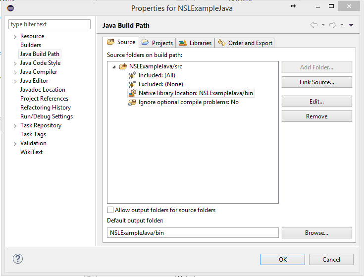 Using Eclipse and Java - NSL (Library